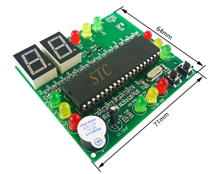 51 Single Chip Microcomputer Traffic Signal Light DIY Kit| Soldering Projects